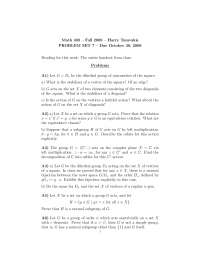 Problem Set 7 - Introduction to Abstract Algebra | MATH 403 - Docsity