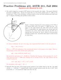 Practice Problems 2 - Introduction to Astrophysics I | ASTR 2110 - Docsity