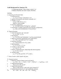 Study Guide for Exam - Inorganic Chemistry | CHEM 312 - Docsity