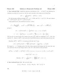 Solved Homework Problems 5 - Quantum Mechanics | PHYS 325 - Docsity