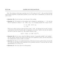 Final Exam, Questions - Control Systems | ECE 486 - Docsity