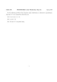 Homework 6 Problems - Complex Analysis | MATH 536 - Docsity