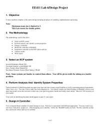 Design Project - Control Design Includes All Phase of Modeling | ECE ...