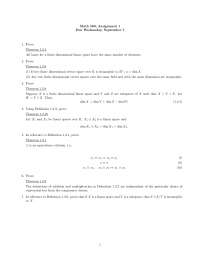 Assignment - Finite Dimensional Vector / Linear Space - Linear Algebra ...