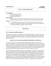 Project 1: Understanding ArcGIS - Principles of GIS Mapping | GEOG 360 - Docsity