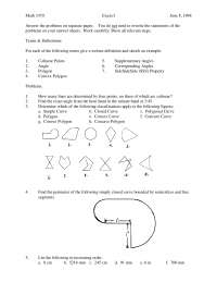 Past Exam questions for Elementary Geometry | MATH 3370 - Docsity
