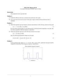 Problems on Introduction to Signals and Systems - Homework | EEL 3135 - Docsity