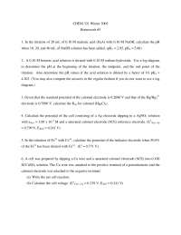Homework 3 Questions - Quantitative Analysis | CHEM 321 - Docsity