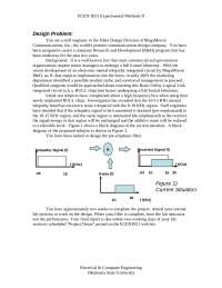 Design Project: Experimental Methods II | ECEN 3021 - Docsity