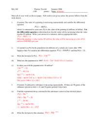 Practice Test 4 - Elementary Applied Calculus I | MA 160 - Docsity