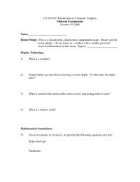 Midterm Exam - Introduction to Computer Graphics | CS 5501 - Docsity