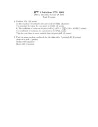 Homework 1 with Solutions for Statistics Method Research I | STA 6166 - Docsity