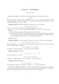 Solved Problems on Formula for Diffusion Equations - Assignment 5 ...