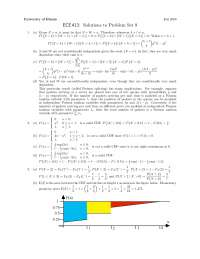 Probability with Engineering Applications - Problem Set 9 Solutions | ECE 313 - Docsity