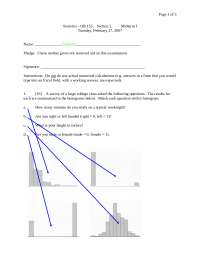 Introduction to Statistics - Midterm Exam 1 with Solution | STOR 155 - Docsity