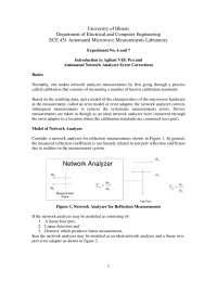 Agilent VEE Pro and Automated Network Analyzer Error Corrections - Lab ...