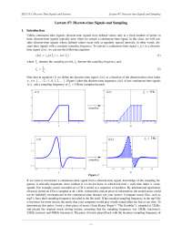 Introduction to Discrete Time Signal and Sampling | EEL 3135 - Docsity