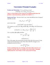Uncertainty Principle Examples - Enriched Modern Physics | PHY 3063 ...