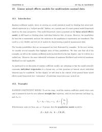 Linear Mixed Effects Models for Multivariate Normal Data | ST 732 - Docsity