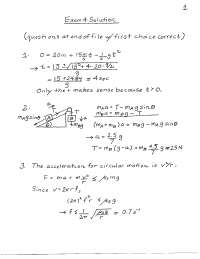 Solutions of Exam 4 on Physics with Calculus 1 | PHY 2048 - Docsity