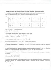 9 Solved Problems on Calculus I - Review Sheet | MA 141 - Docsity