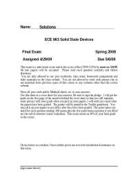 Exams for Solid State Physics (Physics) Free Online as PDF | Docsity