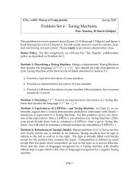 5 Problems on Turing Mechanics - Assignment 4 | CS 3102 - Docsity