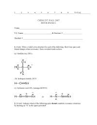 10 Questions with Answers for Organic Chemistry - Exam 1 | CHEM 237 ...