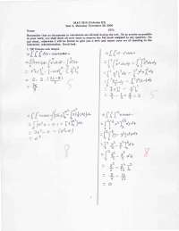 Exam 3 with Answer Key - Multivariable Calculus | MAC 2313 - Docsity