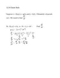 Chain Rule: Exercise Sheet for Math Exam | MATH 2224 - Docsity
