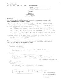 Exam 1 with Answer Key for Meats | ANSC 307 - Docsity