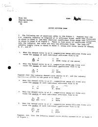 Second Term Exam – Intermediate Microeconomics Theory | ECON 306 - Docsity