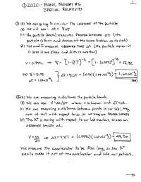 Handwritten Notes on Special Relativity | PHYS 2020 | Study notes ...