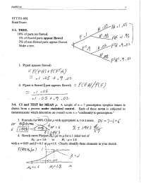 Solved Final Exam for Probability and Statistics Engineering | STT 351 - Docsity