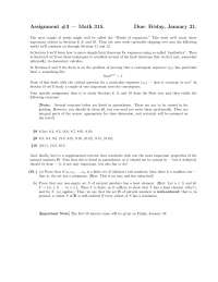 Questions for Assignment 3 - Elementary Analysis | MATH 315 - Docsity