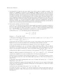 College Algebra - Exam 1 Review Sheet | MATH 111 - Docsity