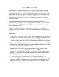 Secondary Data Scavenger Hunt - Sample Assignment | MKT 343 - Docsity