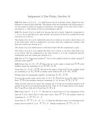 Problems on Introduction to Topology - Practice Homework 3 | MATH 431 - Docsity
