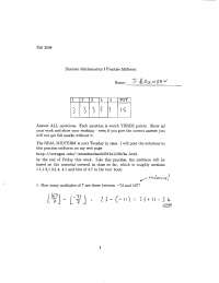 5 Problems in Midterm Exam - Elementary Discrete Mathematics | MATH 231 - Docsity