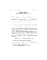 4 Questions for Assignment 4 - Abstract Algebra I | MATH 330 - Docsity