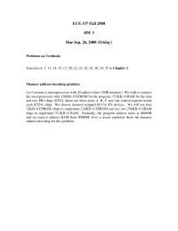 Computer Architecture and Organization - Homework 3 Problems | ECE 337 ...