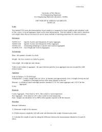 Unit Weight and Voids in Aggregate - Lab Report | CE 305 - Docsity