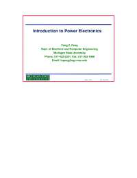 Introduction to Power Electronics, Powerpoint Slides | Power ...