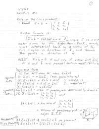 Cross Product - Calculus IV - Lecture Notes | MATH 2242 - Docsity