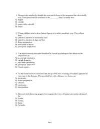 25 Multiple Choice Questions with Answers - Introductory Psychology ...