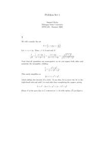 Complex Analysis - Solved Problem Set 1 | MTH 425 - Docsity