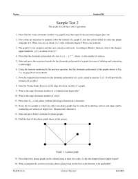 Sample Test 2 Questions - Graph Theory | MATH 3116 - Docsity
