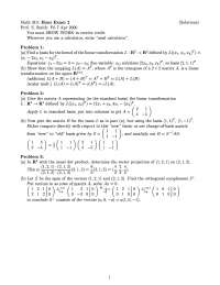 Exam 2 with Solutions - Applied Linear Algebra - Fall 2000 | MATH 310 - Docsity