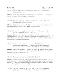 Solutions to Homework #7 - Introduction to Abstract Algebra I | MATH 444 - Docsity