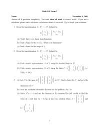 5 Questions Exam 2 - Applied Linear Algebra | MATH 310 - Docsity